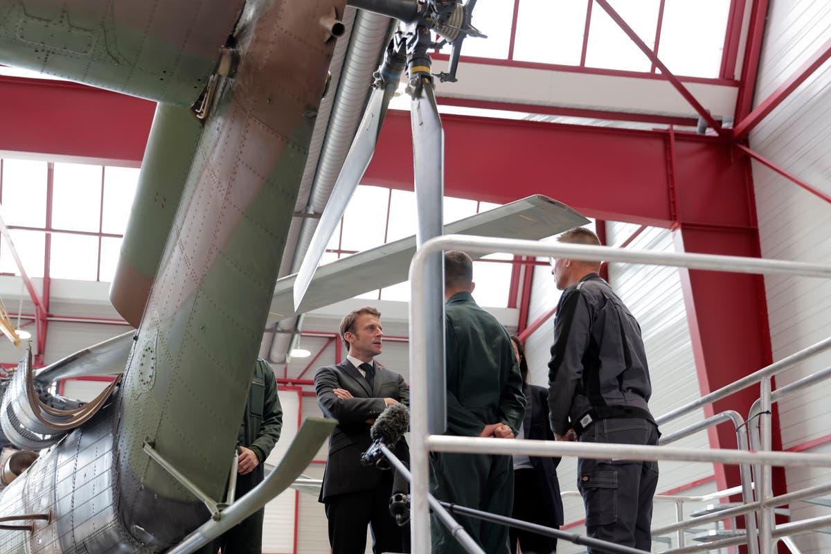 France's Macron visits military sites, touts arms production | The ...