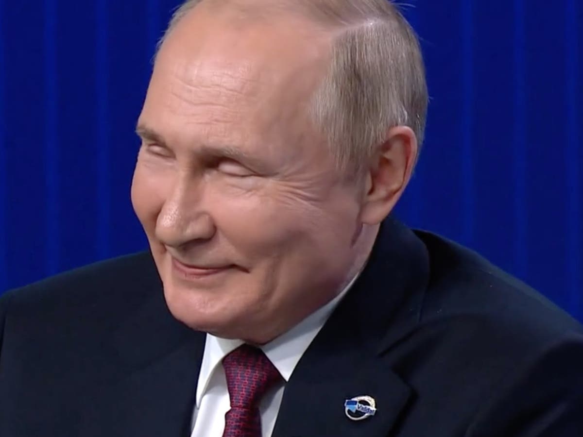 Putin smirks as he’s asked about ‘sending everyone to heaven’ in ...