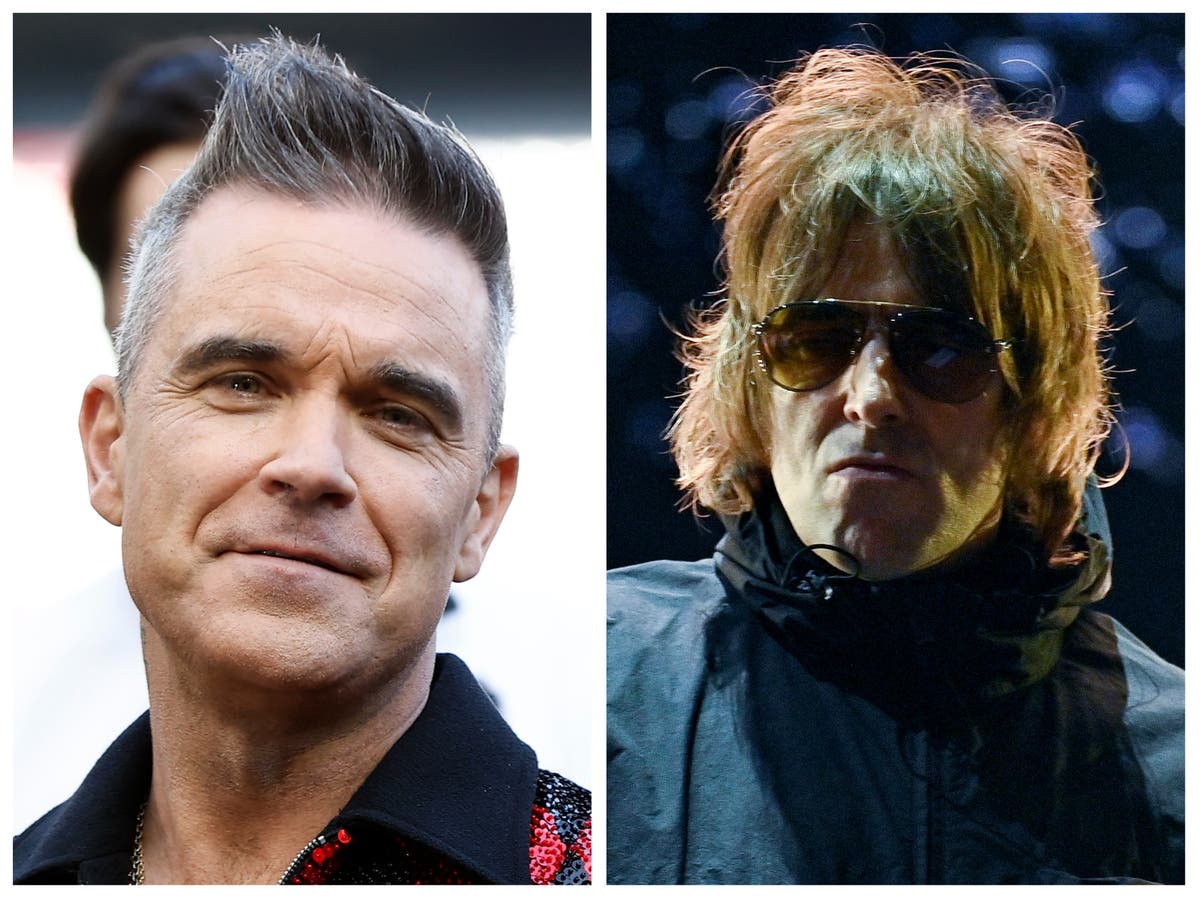 Liam Gallagher reacts to Robbie Williams’s claim Oasis were ‘gigantic ...