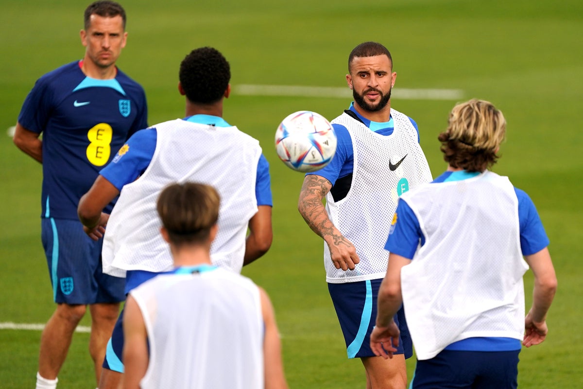 Today at the World Cup: Kyle Walker getting ready to stop Kylian Mbappe ...