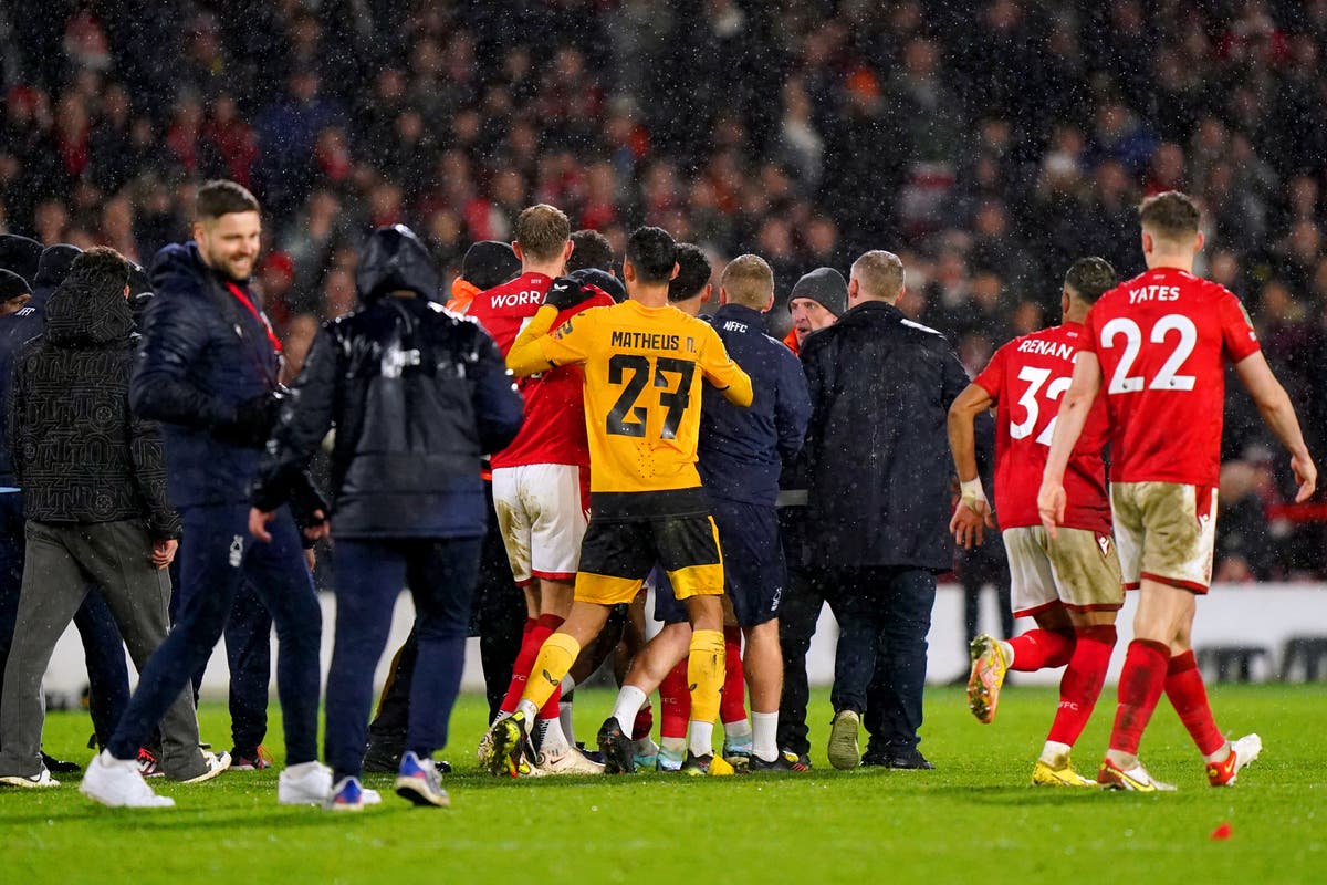 Nottingham Forest vs Wolves: FA reviewing mass brawl between players ...