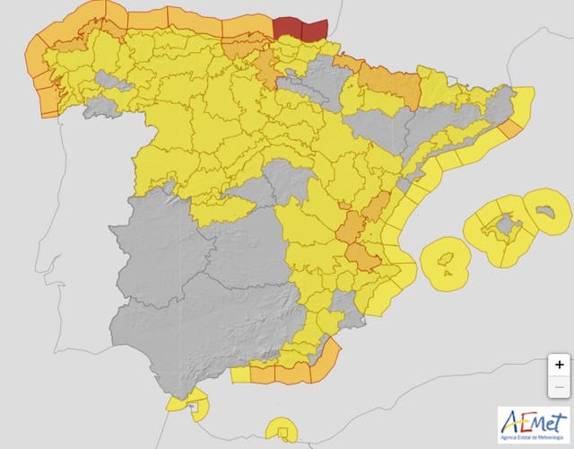 Spain tourism hotspots issued with snow, ice and wind weather warnings ...