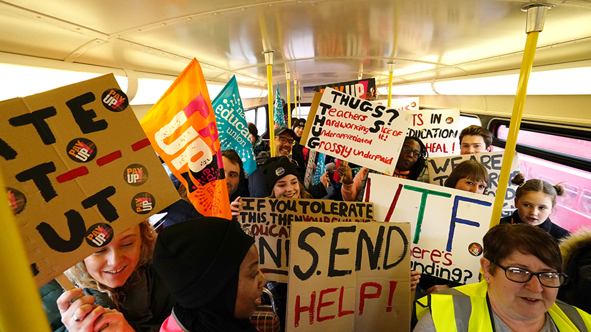 Watch: Thousands of striking workers march through London in UK’s ...