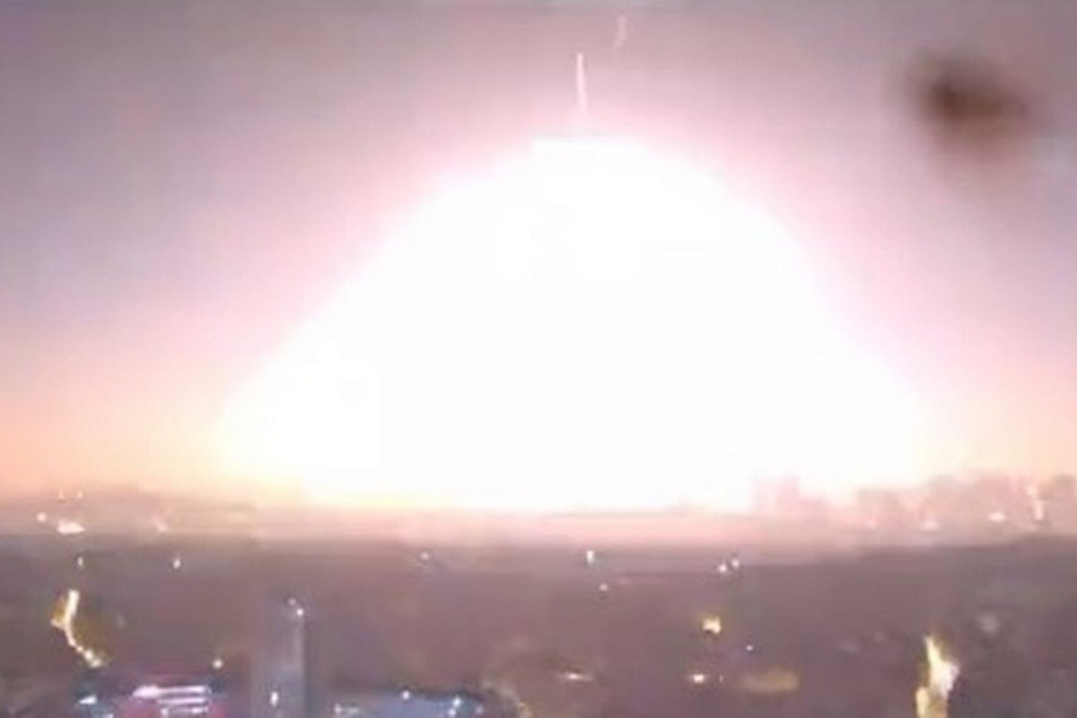 asteroid explodes over channel