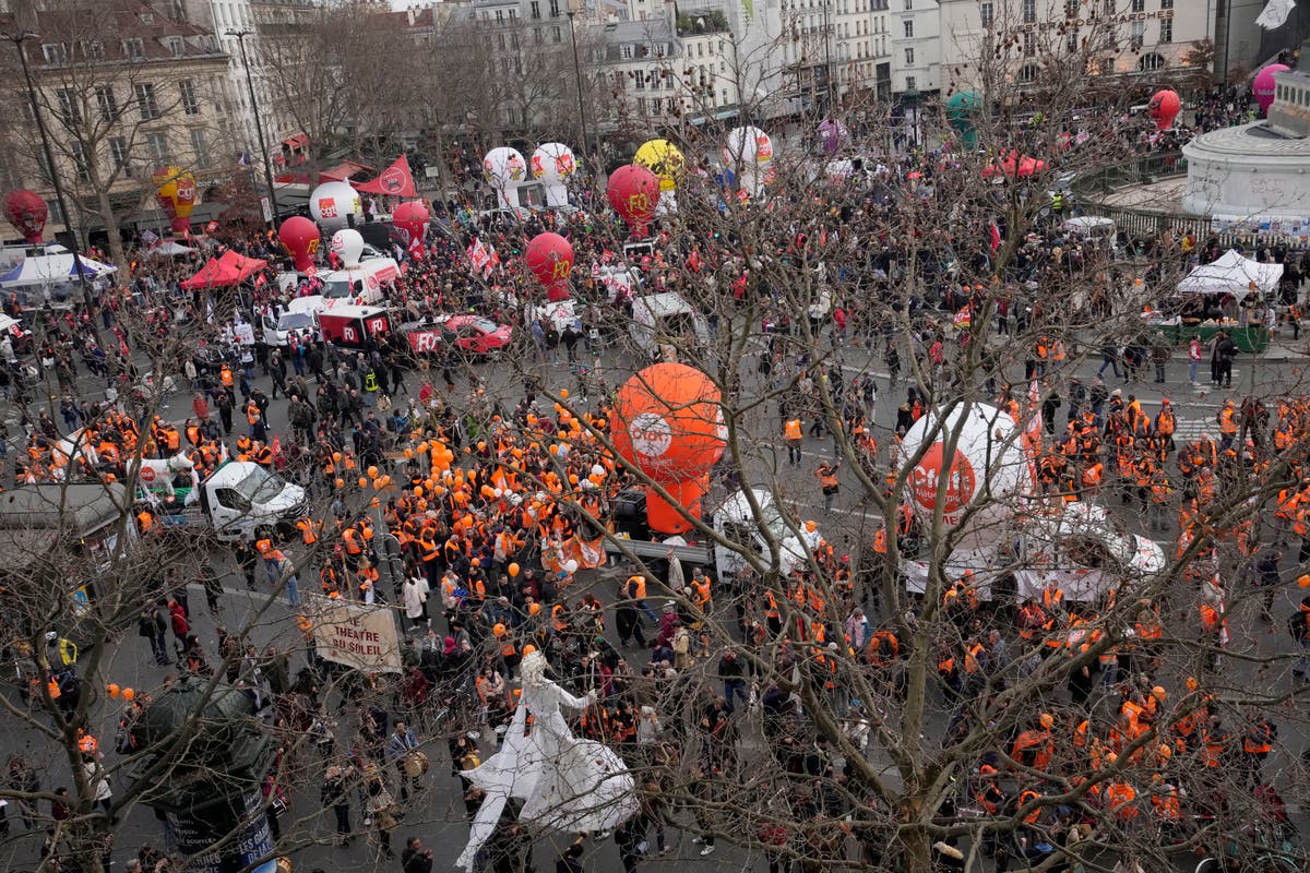 France's 5th day of pension reform protests tests resolve | The Independent