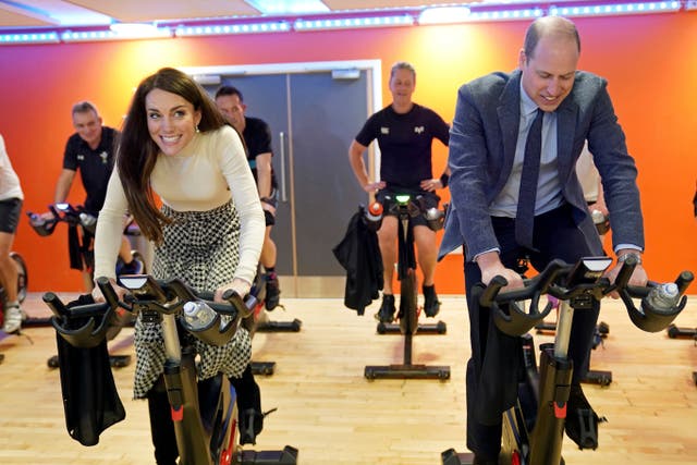 Pictures of the week: A ‘flour war’, Handmaid’s Tale tube ride and a royal spin class | The ...