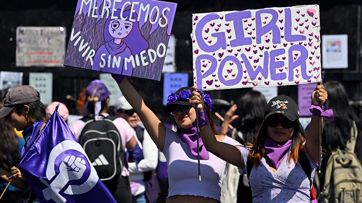 Watch: Activists march in Mexico City for International Women’s Day ...