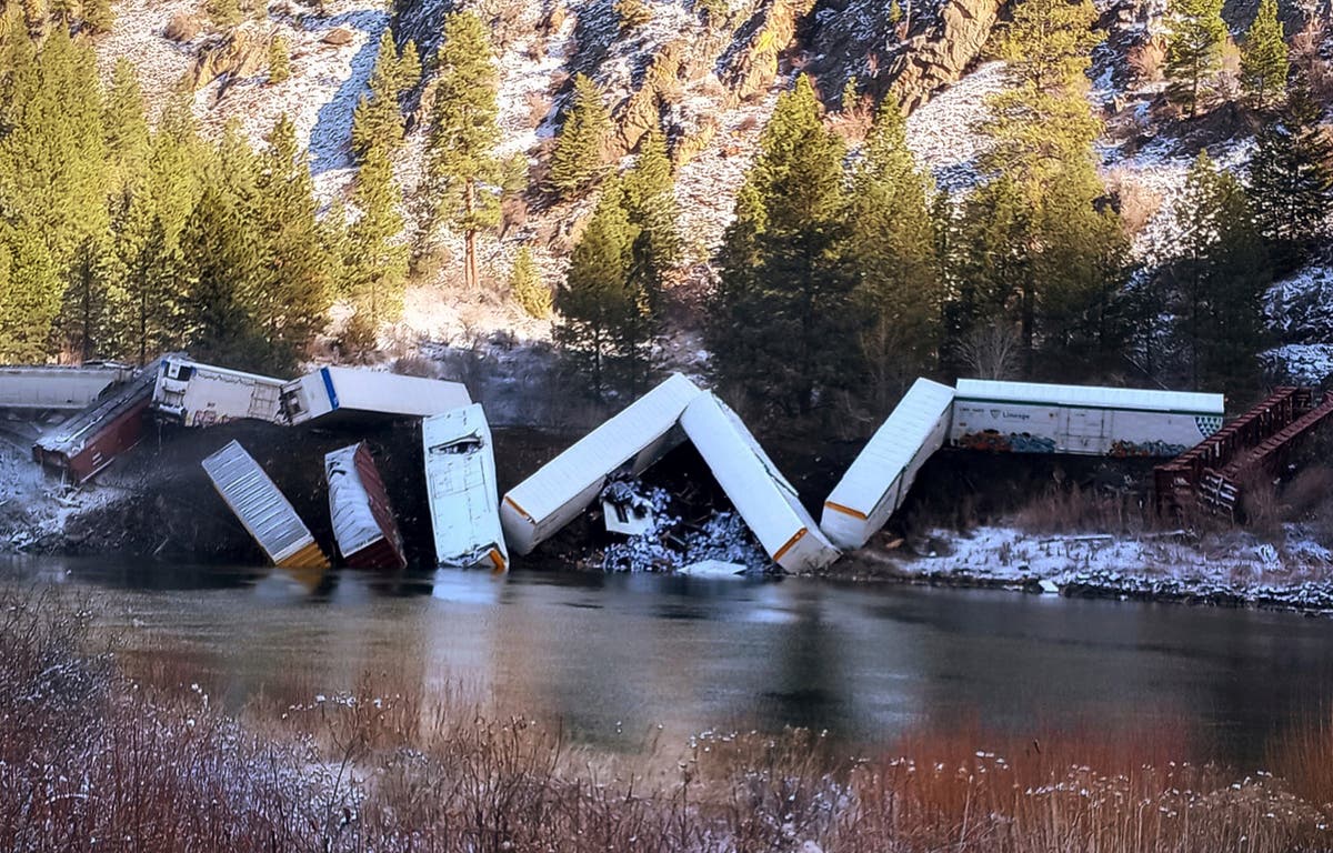 About 25 train cars derail in Montana, no injuries reported | The ...