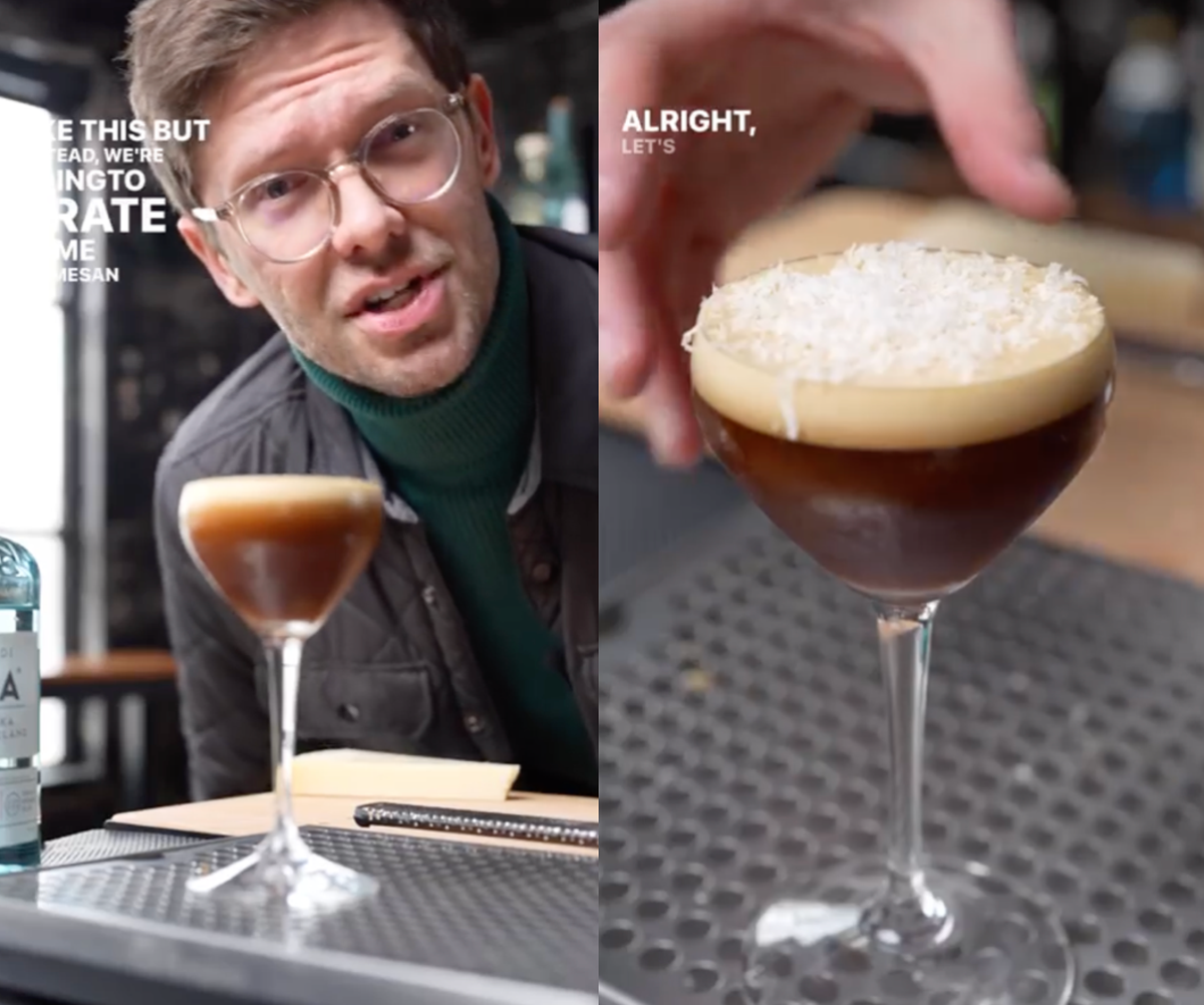 Viral recipe for espresso martini with parmesan cheese divides viewers ...
