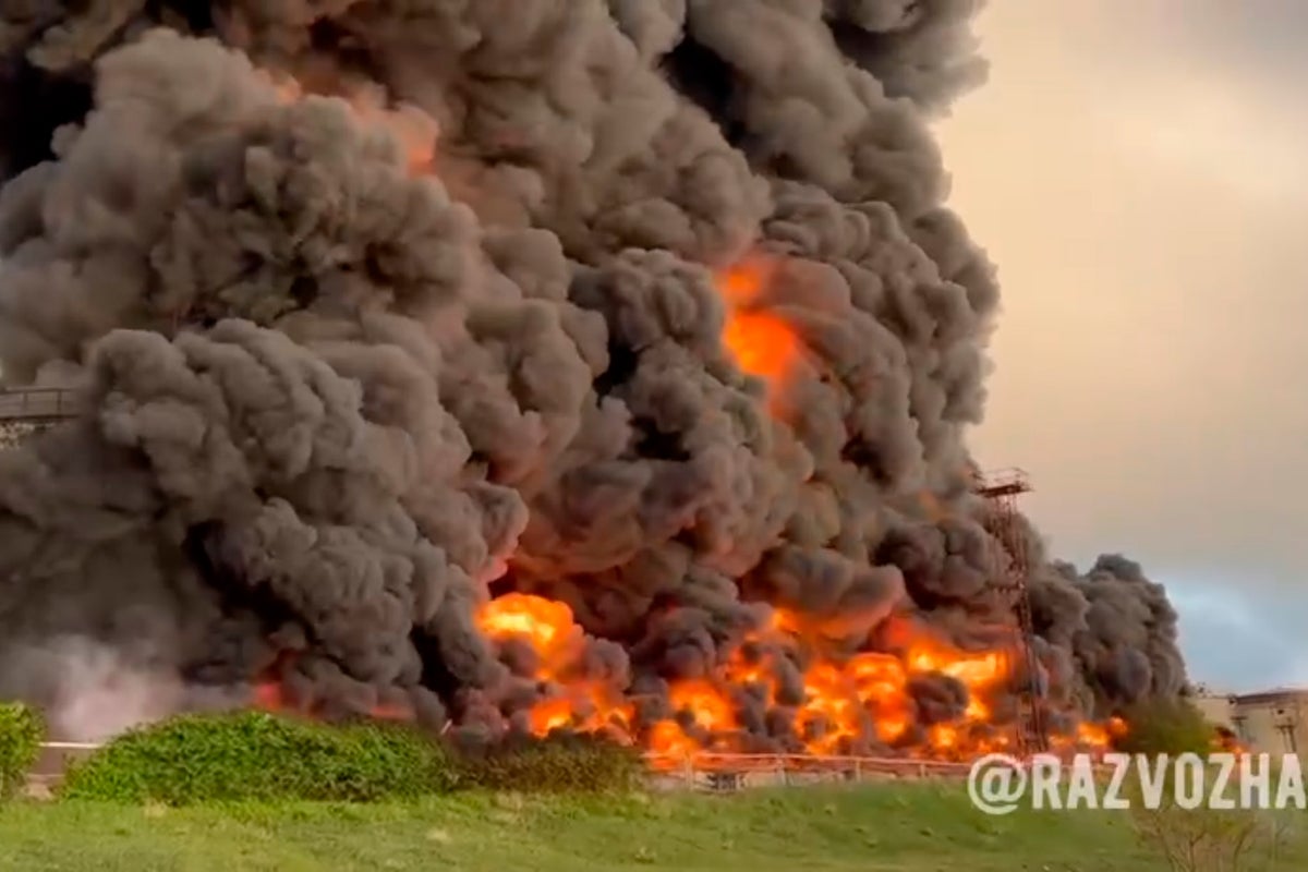 Russian official: Drone causes fire at Crimea oil reservoir | The ...