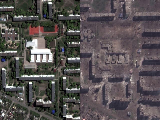 Bakhmut satellite images lay bare scale of devastation from Vladimir ...