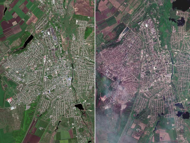 Bakhmut satellite images lay bare scale of devastation from Vladimir ...