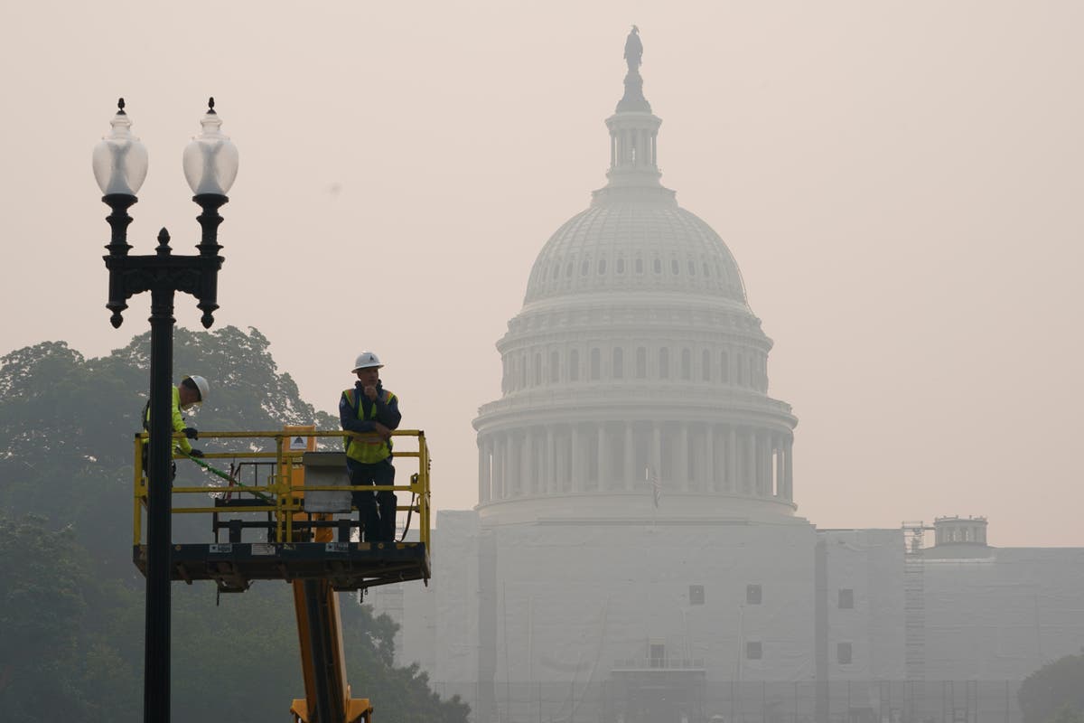 Watch view of sunrise over White House as wildfire smoke expected to ...