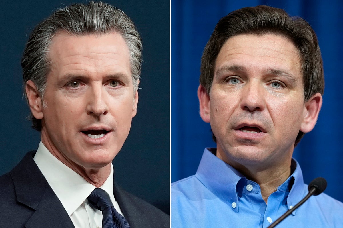 California governor Gavin Newsom labels DeSantis debate terms ‘a joke ...
