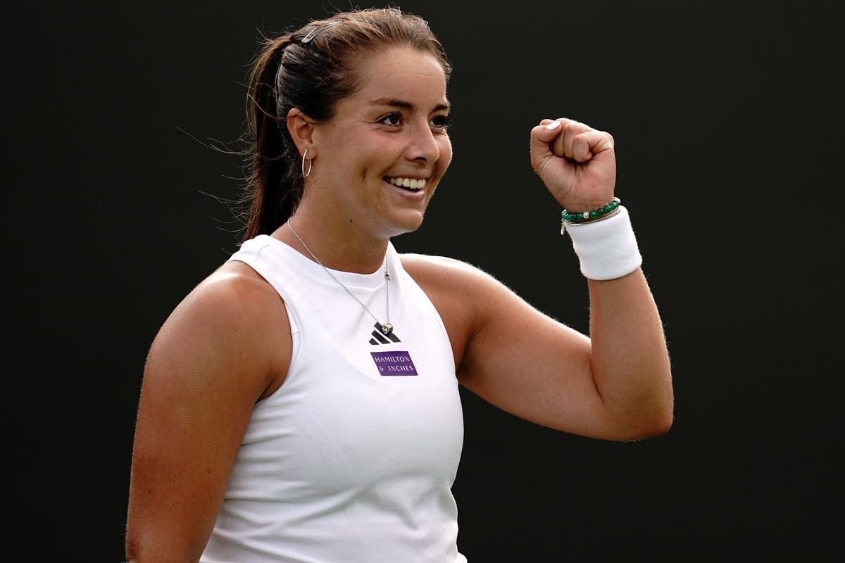 Jodie Burrage takes centre stage as Wimbledon plays catch-up on day ...