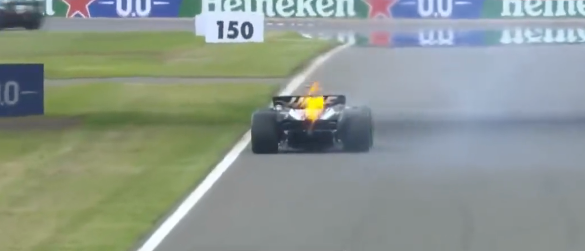 F1: Kevin Magnussen car catches fire in British Grand Prix at ...