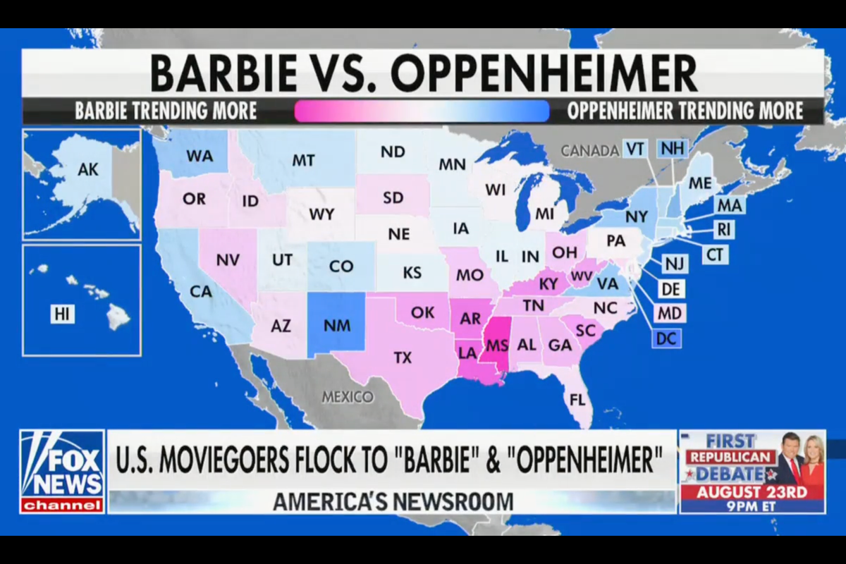 Fox News left confused by map that shows Republicans loving Barbie ...