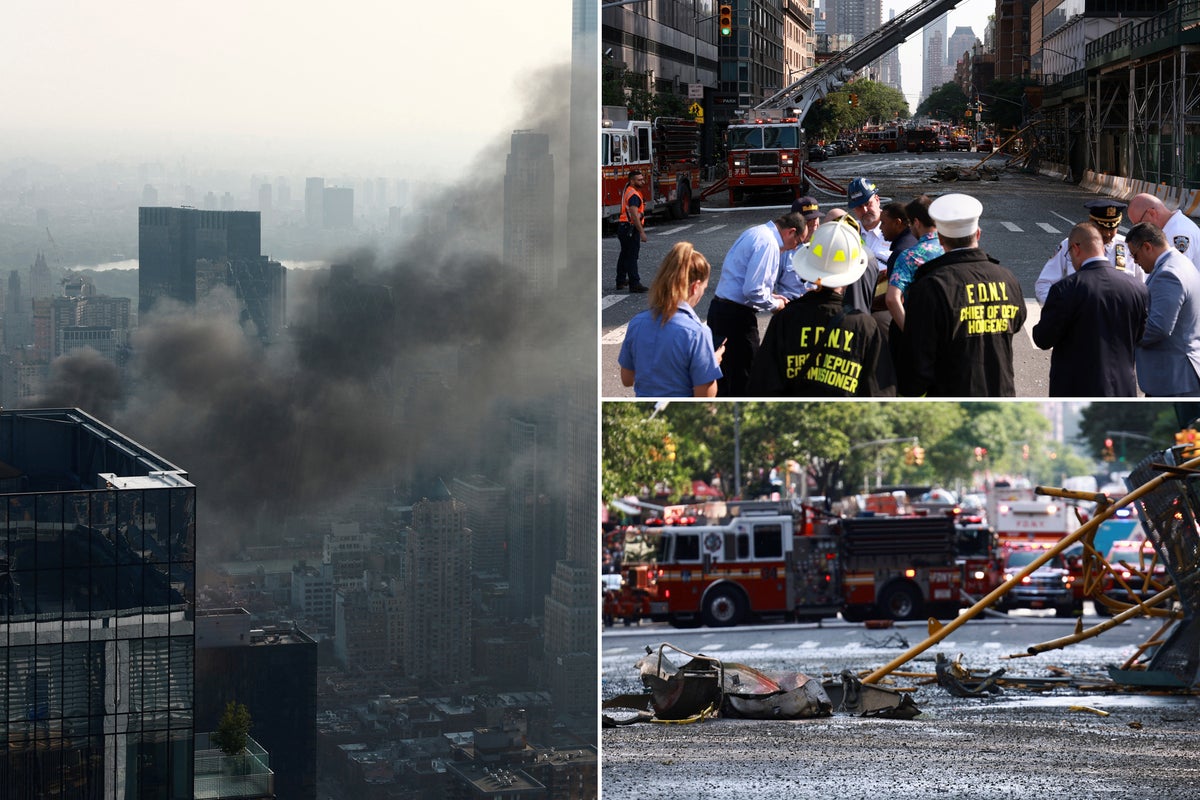 Crane collapse NYC: 12 injured after 16 tonnes of concrete rains down ...