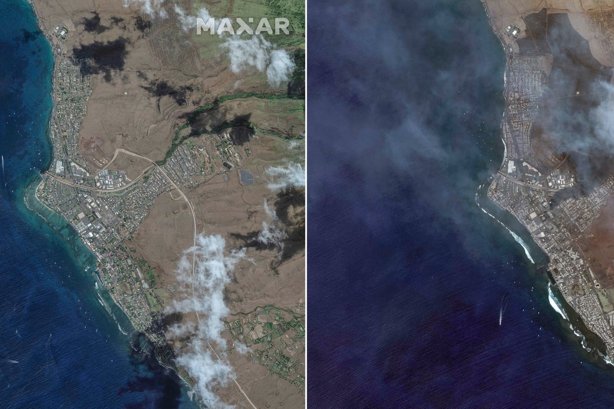 Before-and-after satellite images show Maui devastation in stark ...