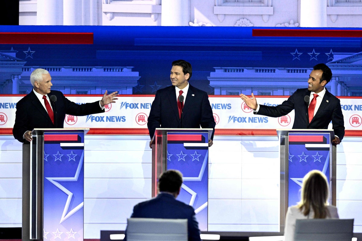 Republican debate turns nasty as Pence and Christie taunt Ramaswamy ...