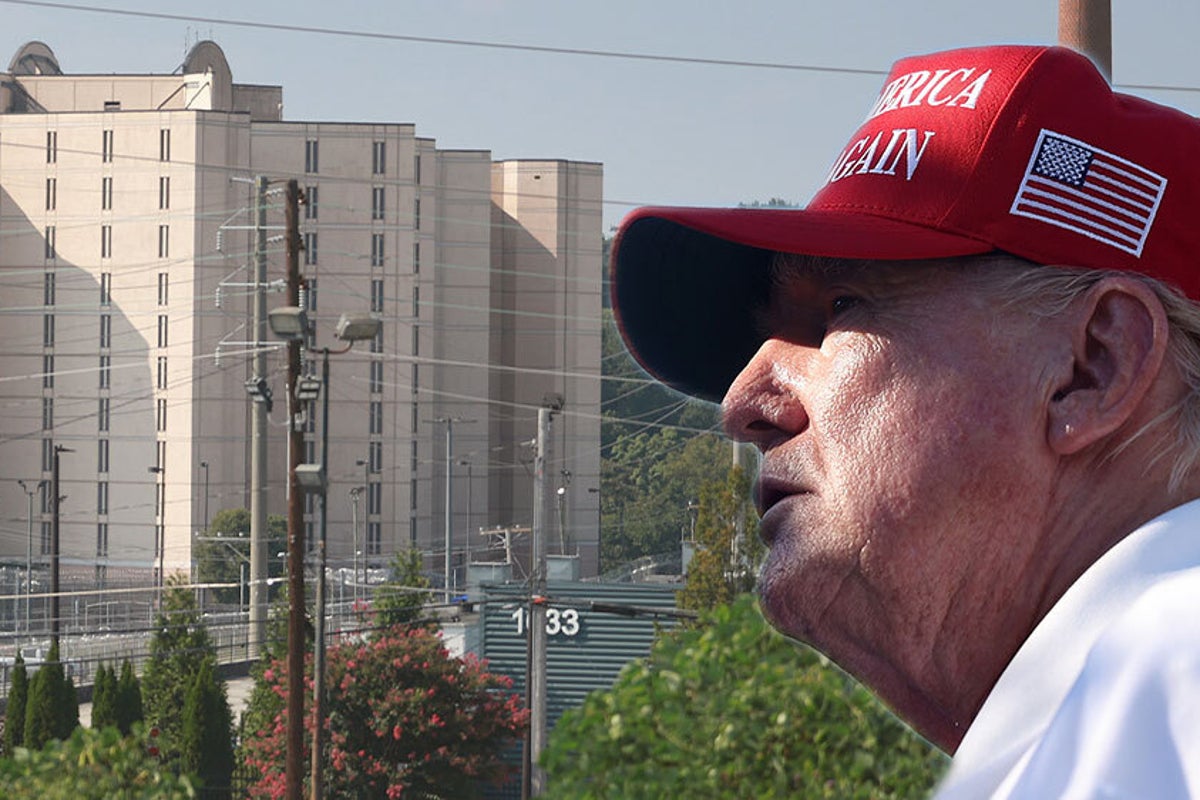 Watch: Outside Fulton County Jail as Donald Trump arrives for ...
