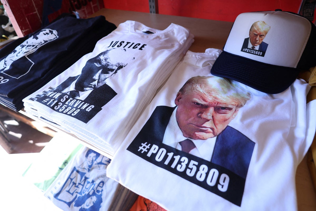Trump campaign unveils new mugshot-themed wrapping paper | The Independent