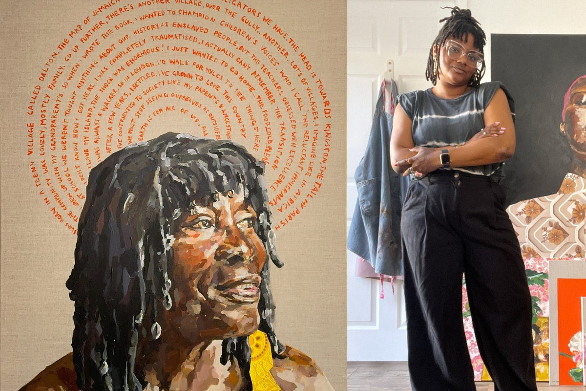 Artist creates portraits with wallpaper as ‘love letter’ to Windrush ...