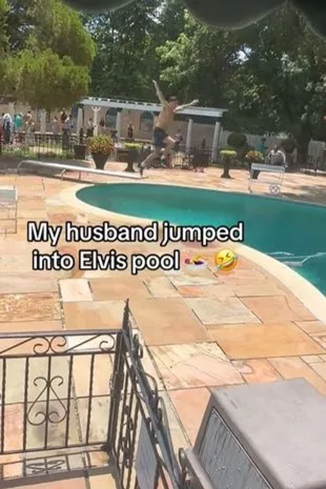 ‘Disrespectful’ tourist jumps in Elvis’s pool at Graceland | The ...