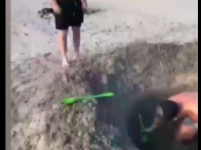 ‘Meteorite crater’ dug by beach-goers brings amateur astronomer down to Earth with a bump | The ...