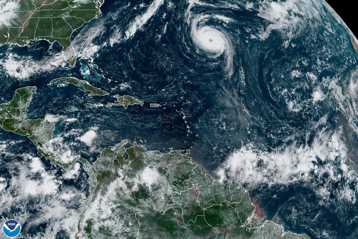 Hurricane Nigel gains strength over the Atlantic Ocean | The Independent