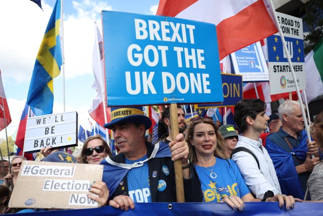 Brexit: Thousands take part in Rejoin the EU march to demand the ...