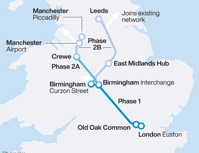 HS2 route mapped as northern leg to Manchester to be scrapped | The ...