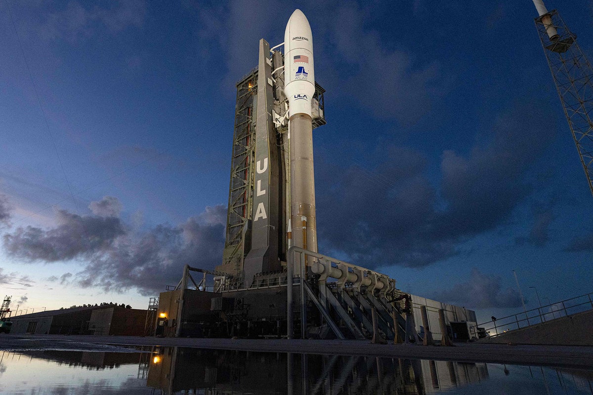 Watch: Amazon launches first satellites aiming to rival Starlink | The ...