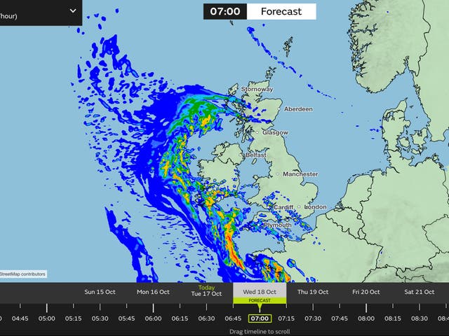 Storm Babet map: When and where it will hit? | The Independent