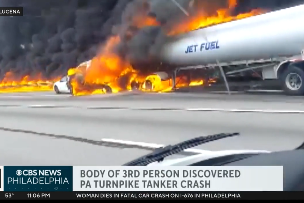 Fiery tanker truck crash leaves at least three dead on Pennsylvania ...