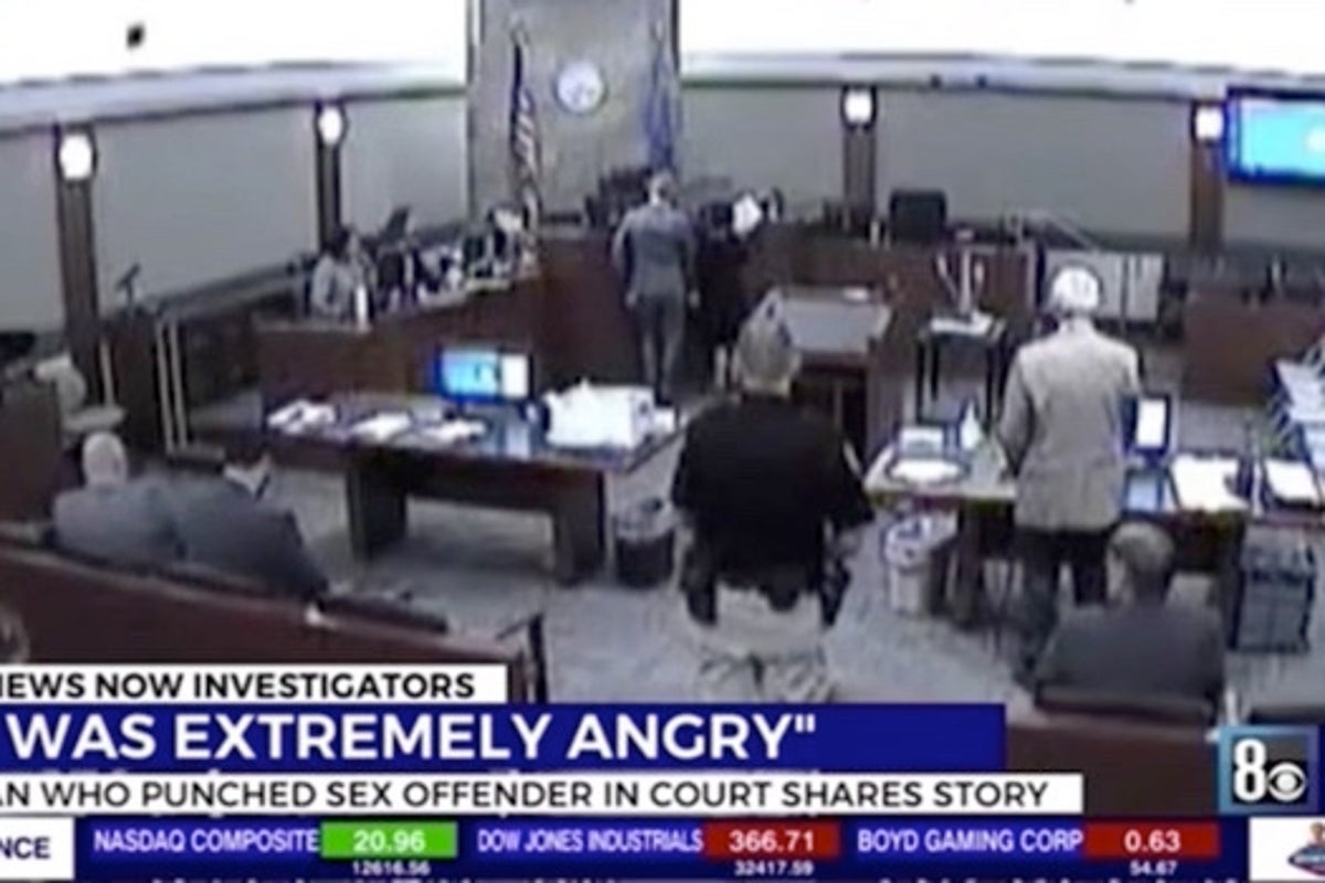 Moment victim punches 80-year-old convicted sex offender in court | The ...