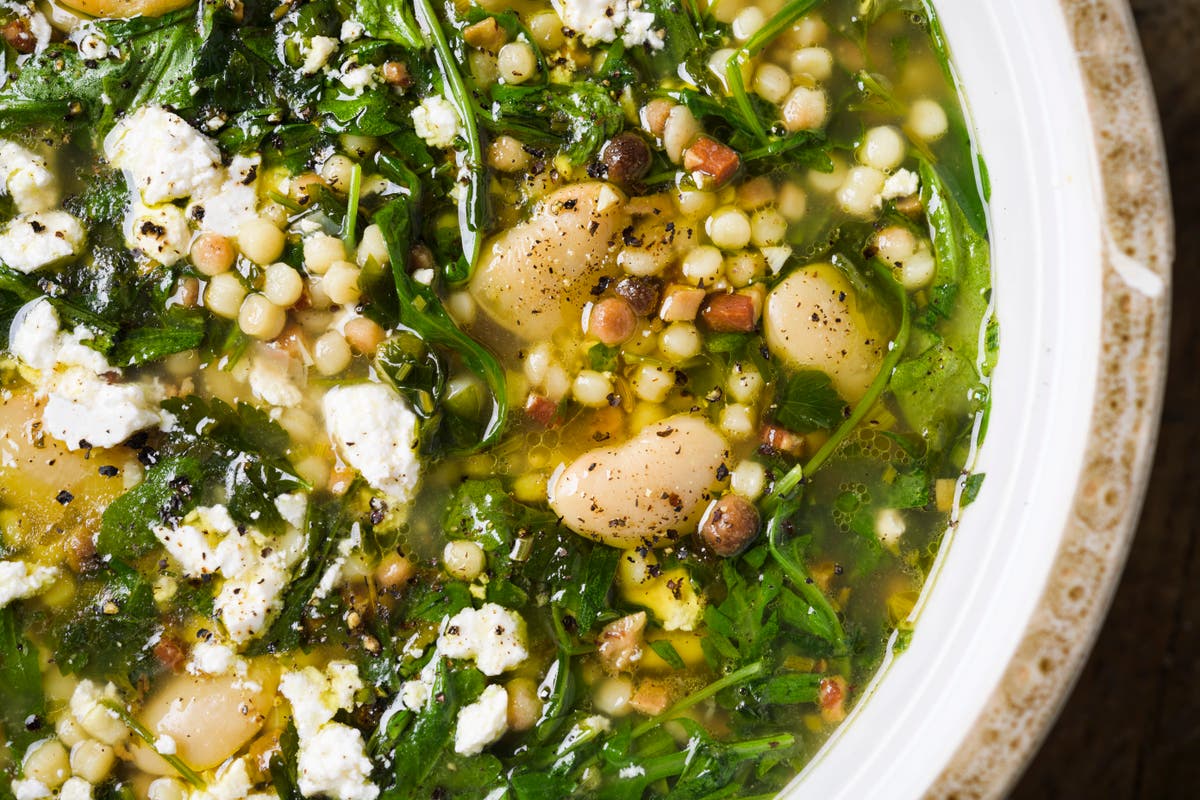 Handfuls of fresh herbs enliven Sardinia’s fregola-studded soup | The ...