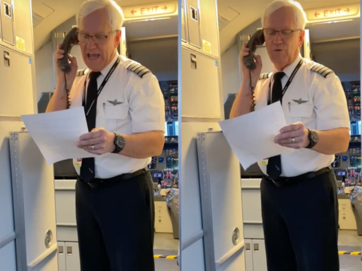 Video of emotional pilot’s retirement speech on his final flight goes ...