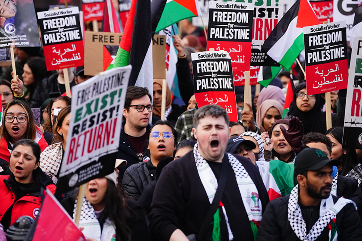 Watch: Pro-Palestine protesters march in London after hostages freed by ...