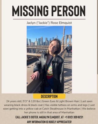Jaclyn Elmquist: What we know about missing woman found dead in NYC ...