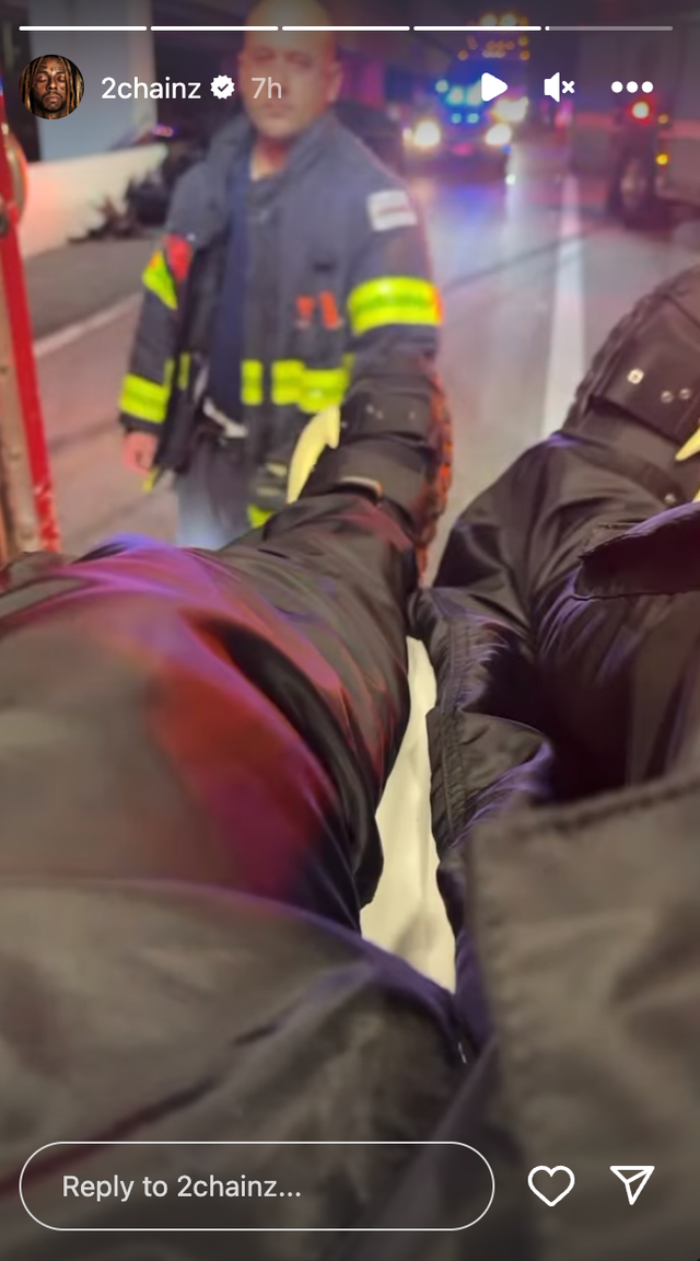 2 Chainz posts video from ambulance after car accident during Art Basel ...