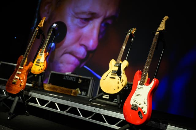 Dire Straits frontman Mark Knopfler’s guitars sell for more than £8m at ...