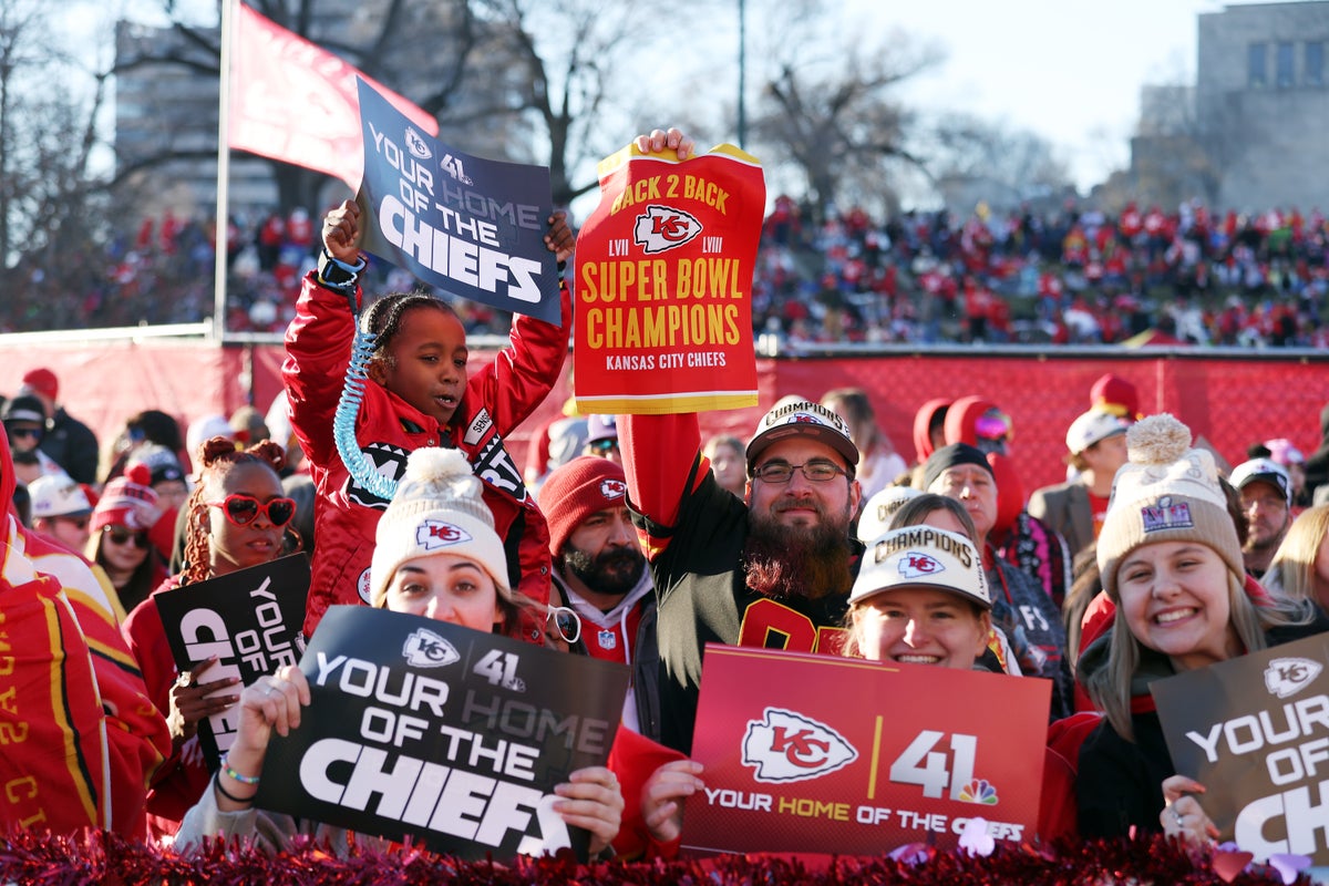 Watch as Kansas City Chiefs celebrate Super Bowl win with victory ...