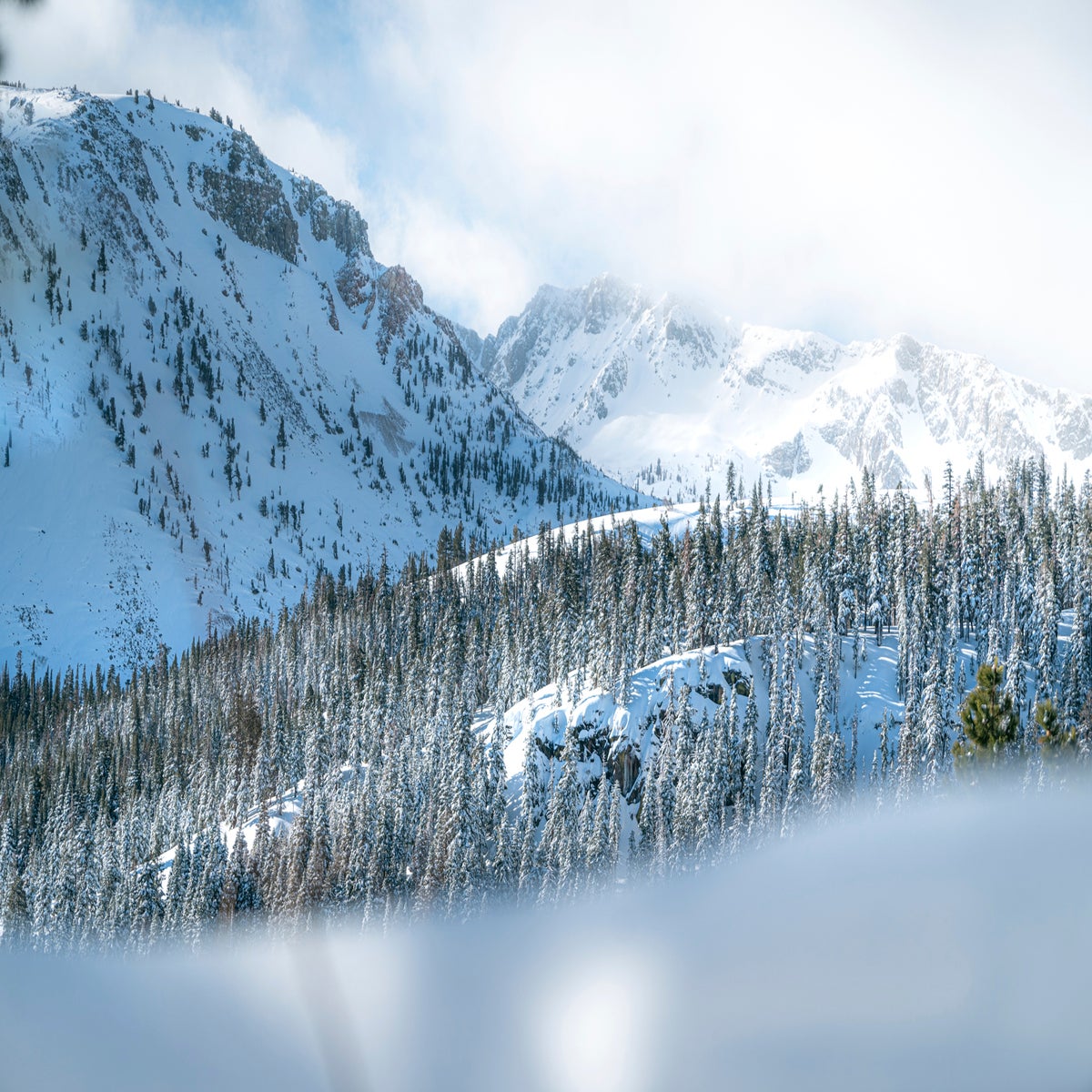 Snowy Mountains In California Tahoe Snow Totals At California Nevada