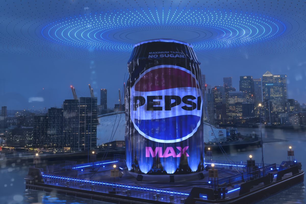 New-look Pepsi logo ripples, pops and fizzes its way across iconic ...