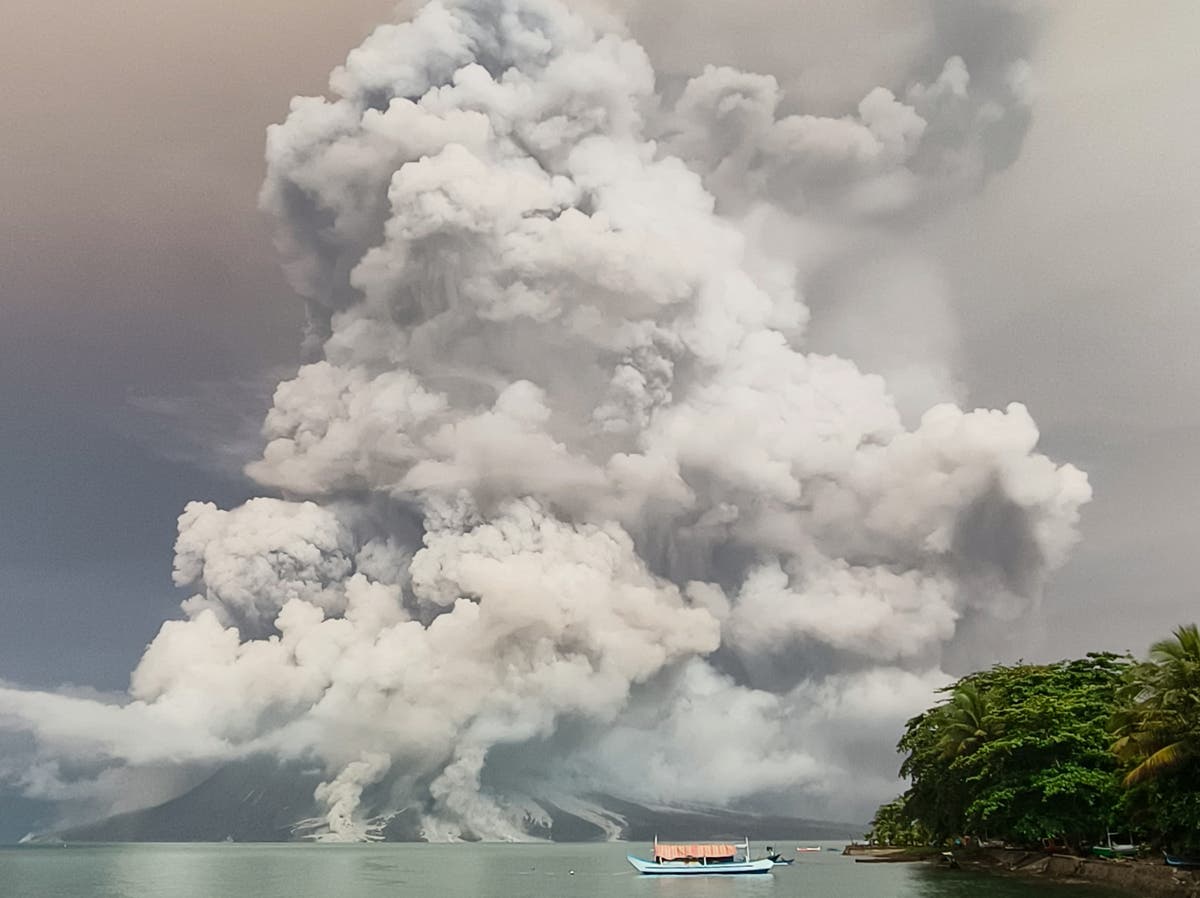 Indonesia on high alert after Ruang volcano erupts for second time in ...