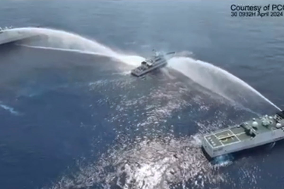 Chinese coast guard fires water cannons at Philippine vessels in latest ...