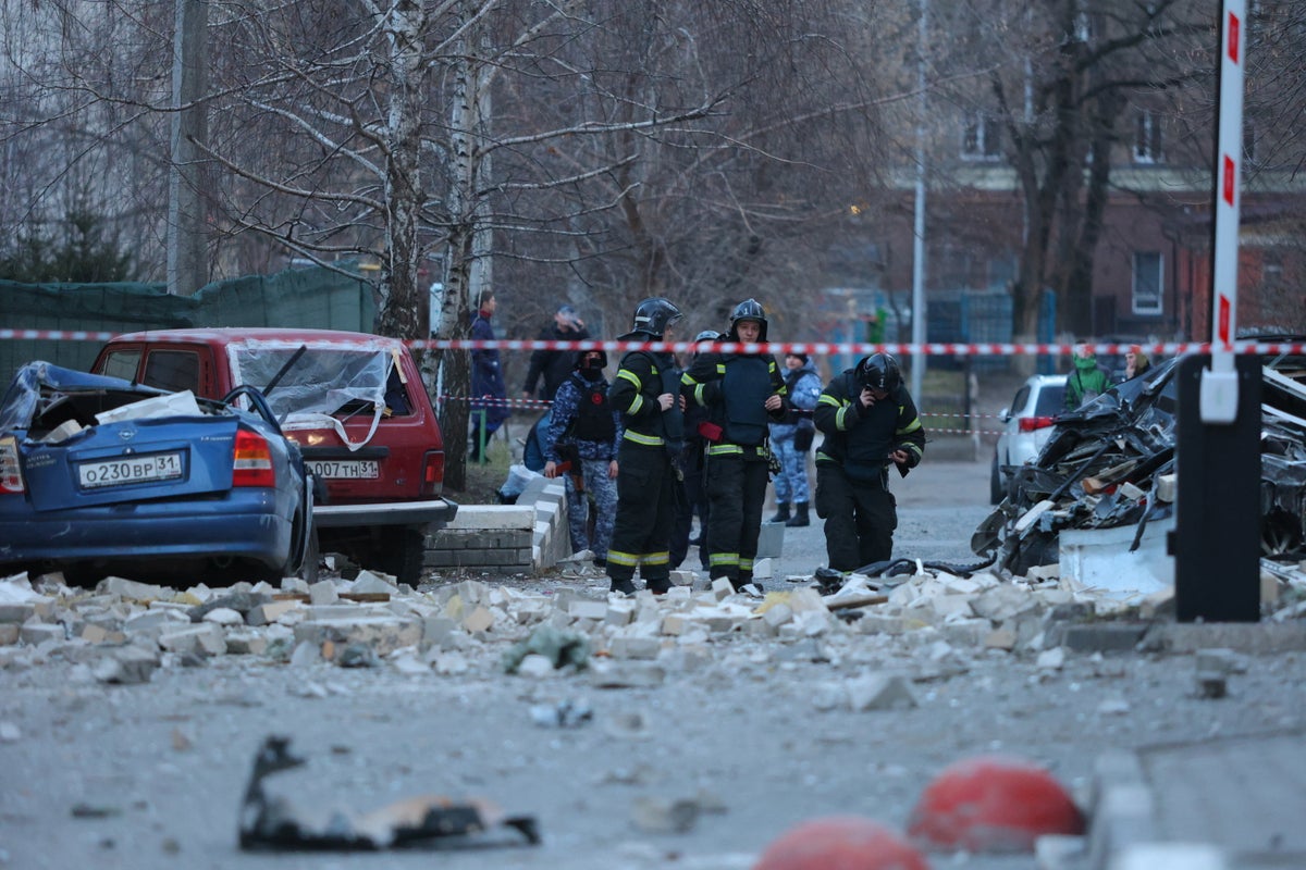 Ukrainian drone attacks injure eight Russians and spark fire at fuel ...