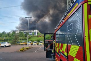 Cannock fire: Huge blaze breaks out at industrial estate as businesses ...