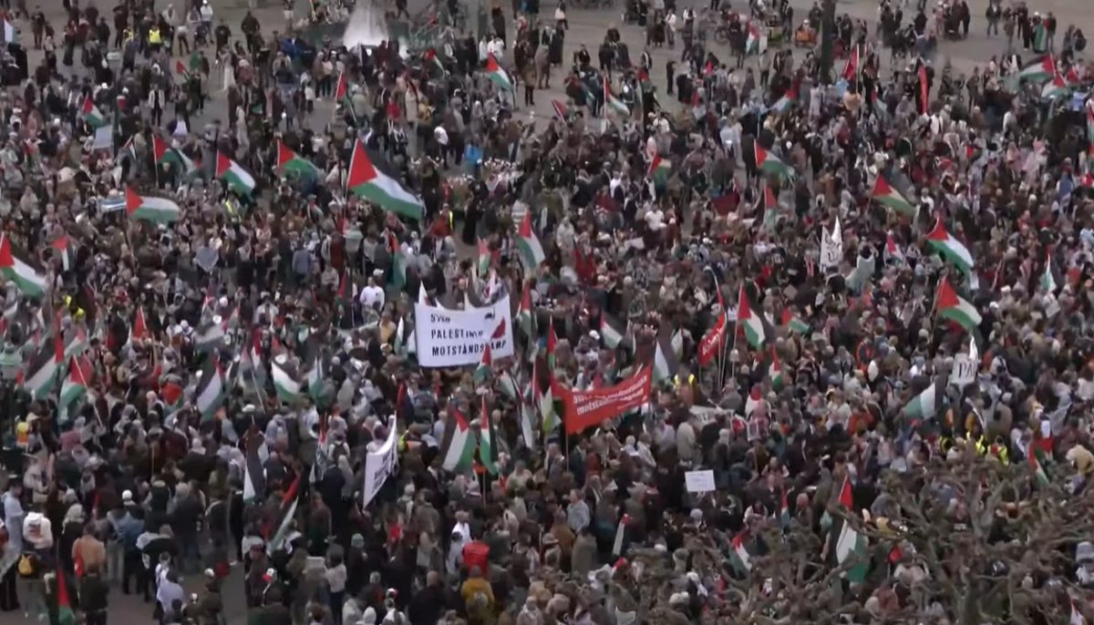 Watch: Hundreds gather in Sweden to protest against Israel’s Eurovision ...